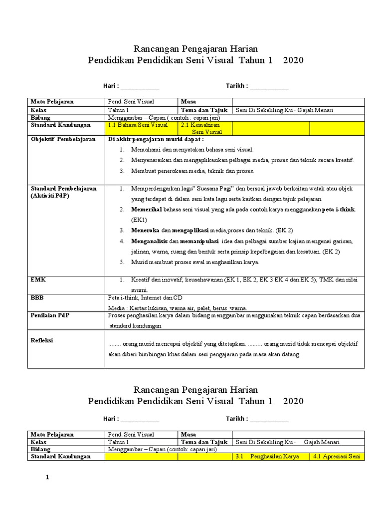RPH PSV T1 - 2020 | PDF