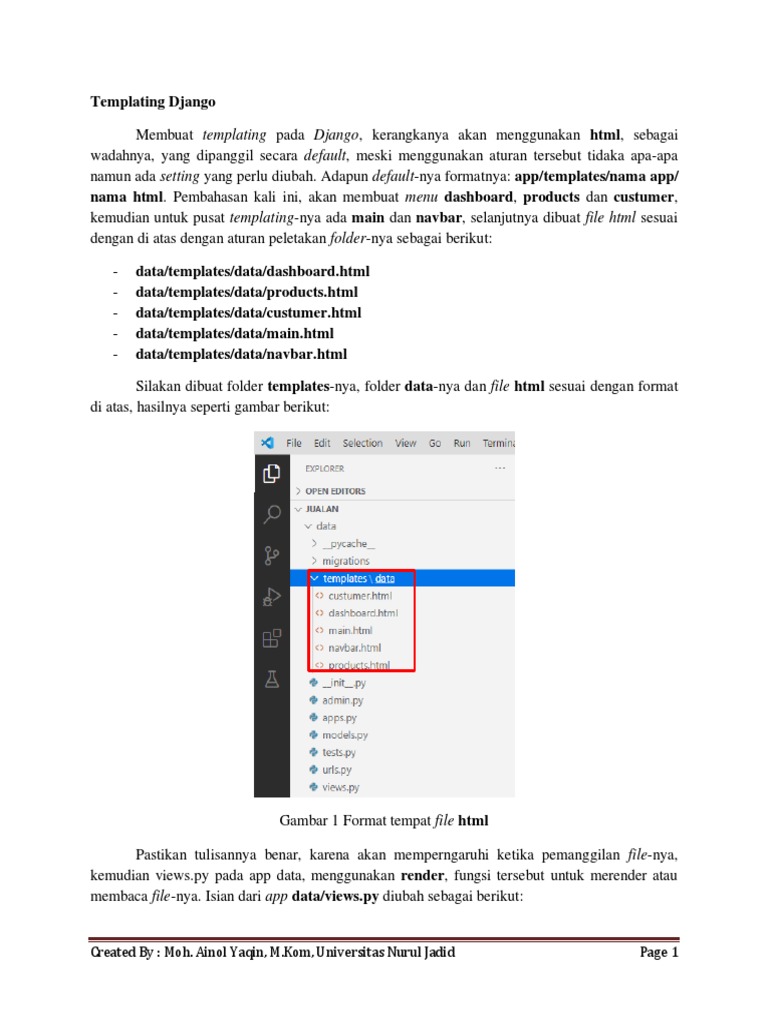Modul 3 Templating Django | PDF