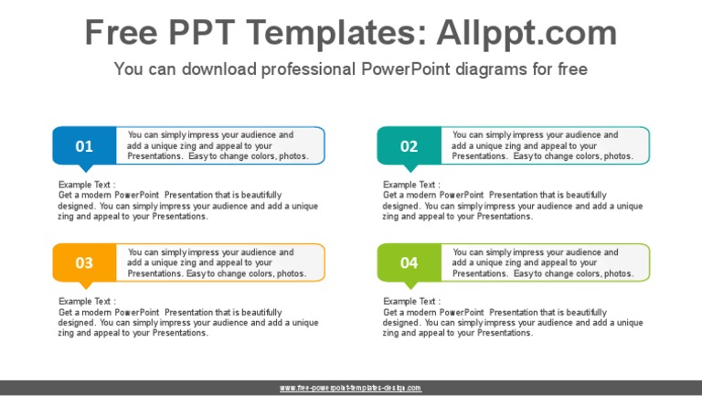 Numbered Text Box PowerPoint Diagram Template | PDF