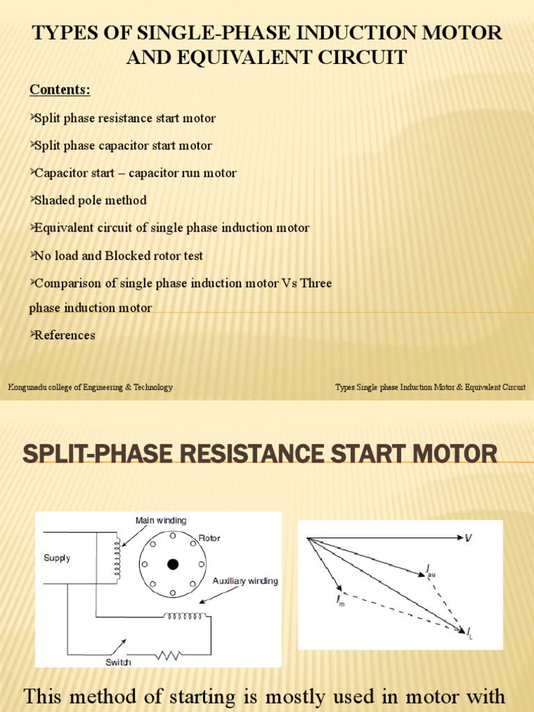 Types of Single Phase Induction Motor | PDF | Electric Motor | Machines