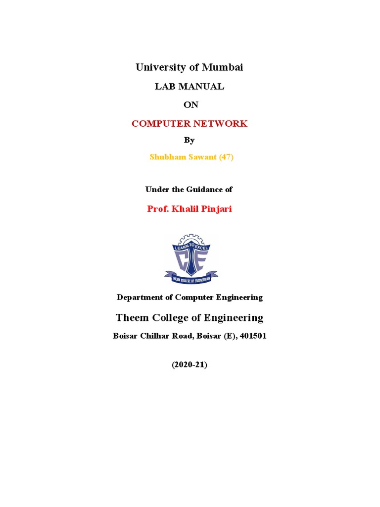 Computer Network Lab Manual Pdf 