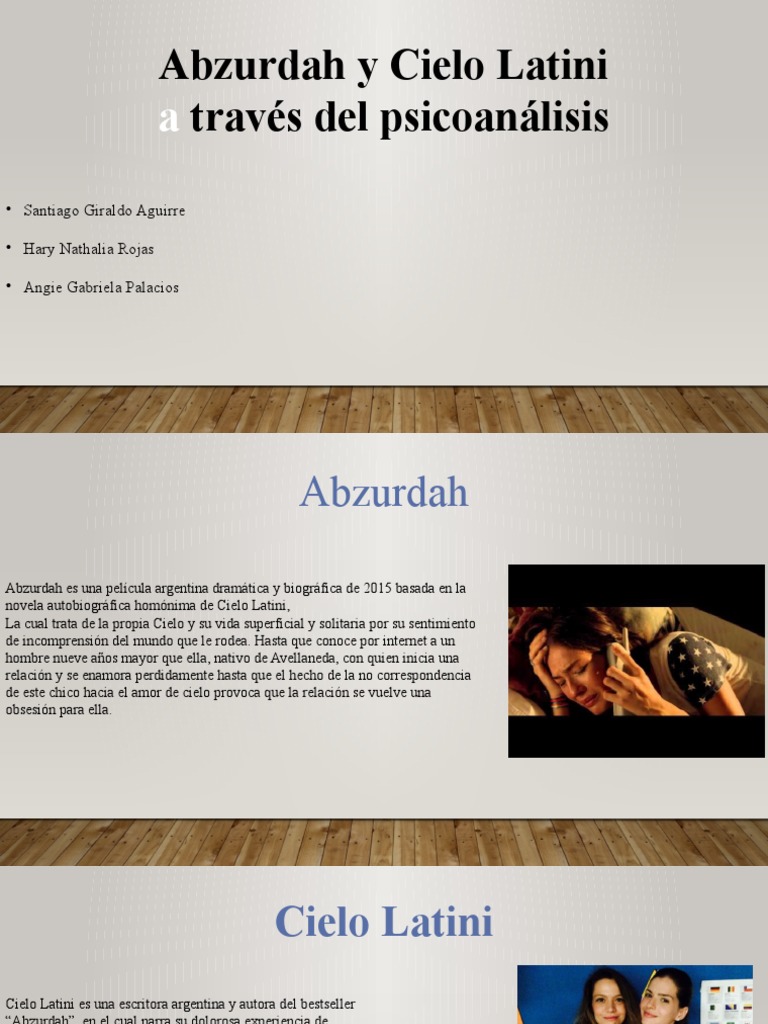 Abzurdah: Análisis de Cielo Latini | PDF | Psicoanálisis | Sigmund Freud