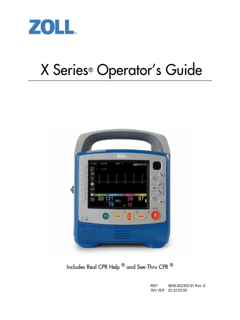 Zoll X Series PDF | PDF | Monitoring (Medicine) | Cardiopulmonary ...