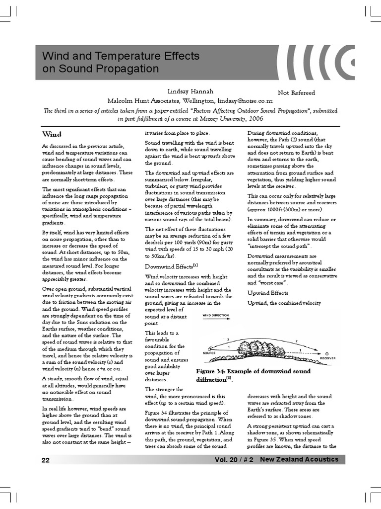 Wind and Temperature Effects On Sound Propagation | PDF | Atmosphere Of ...