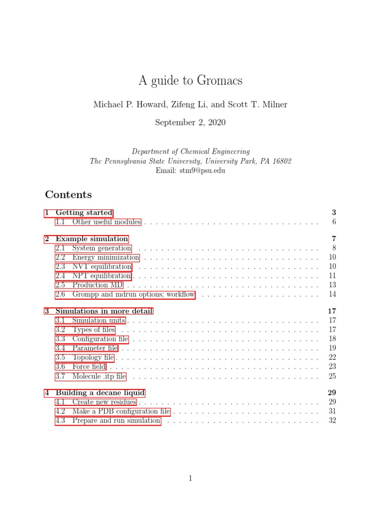 Gromacs Simulation Tutorial Guide | PDF | Command Line Interface ...