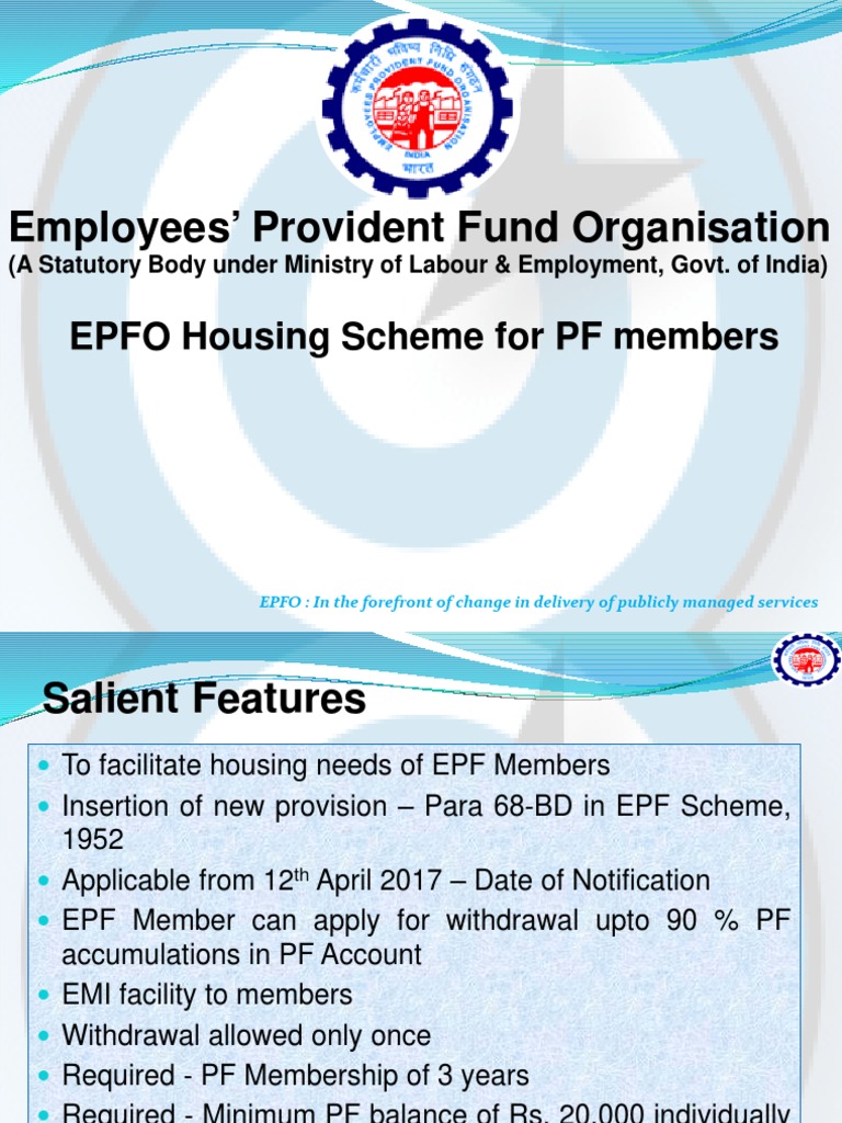 Employees' Provident Fund Organisation: EPFO Housing Scheme For PF ...