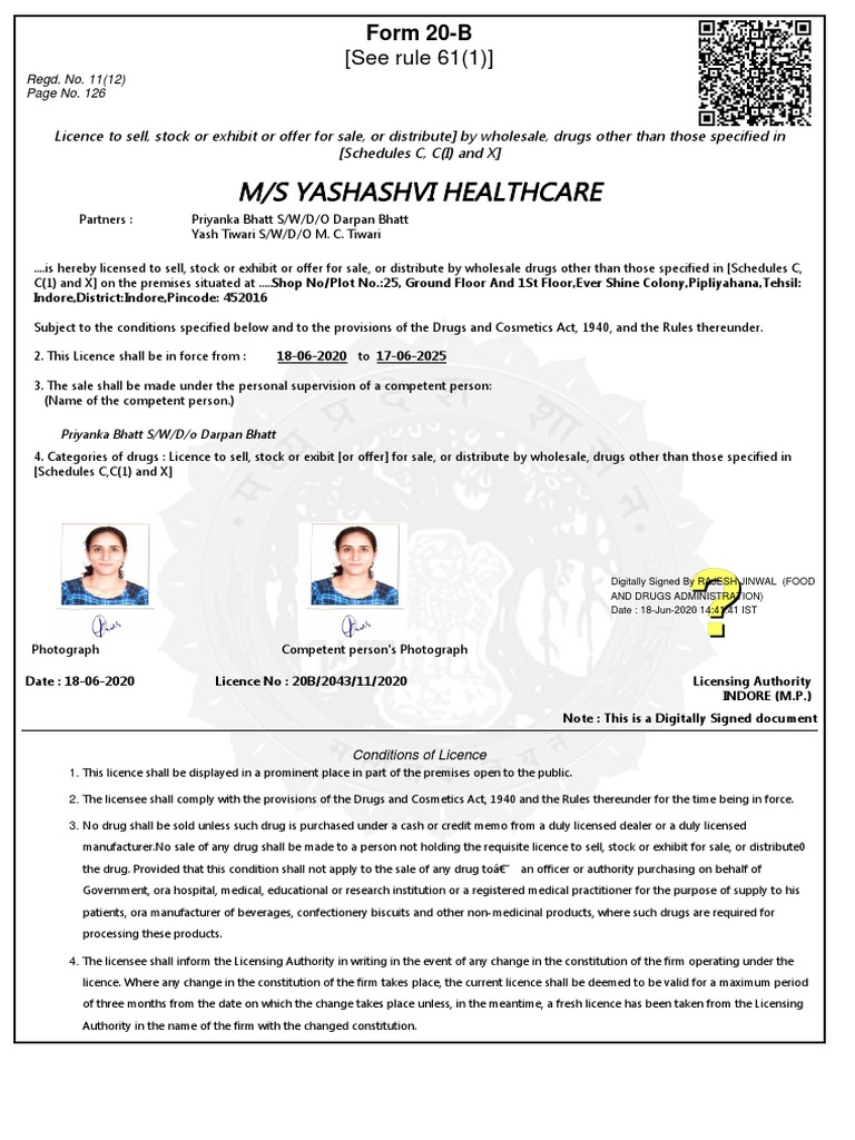 Drugs Sale Licence PDF | Download Free PDF | License | Health Care