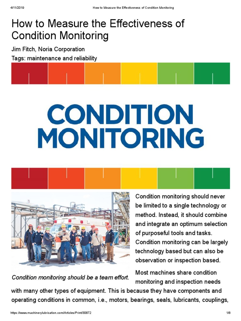 How To Measure The Effectiveness of Condition Monitoring | PDF
