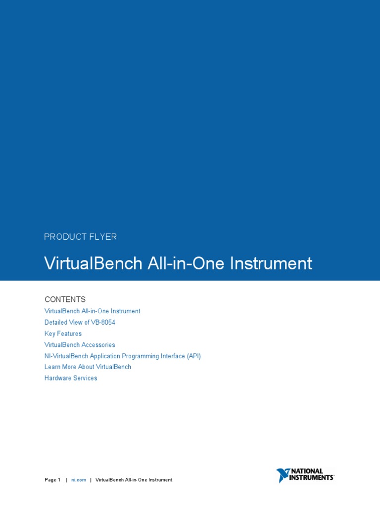 Virtualbench All-In-One Instrument: Product Flyer | PDF | Calibration ...
