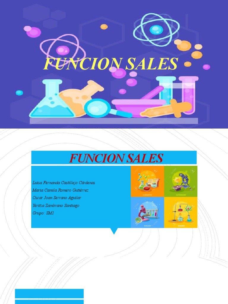 Función Sales | PDF | Sal (química) | Ácido