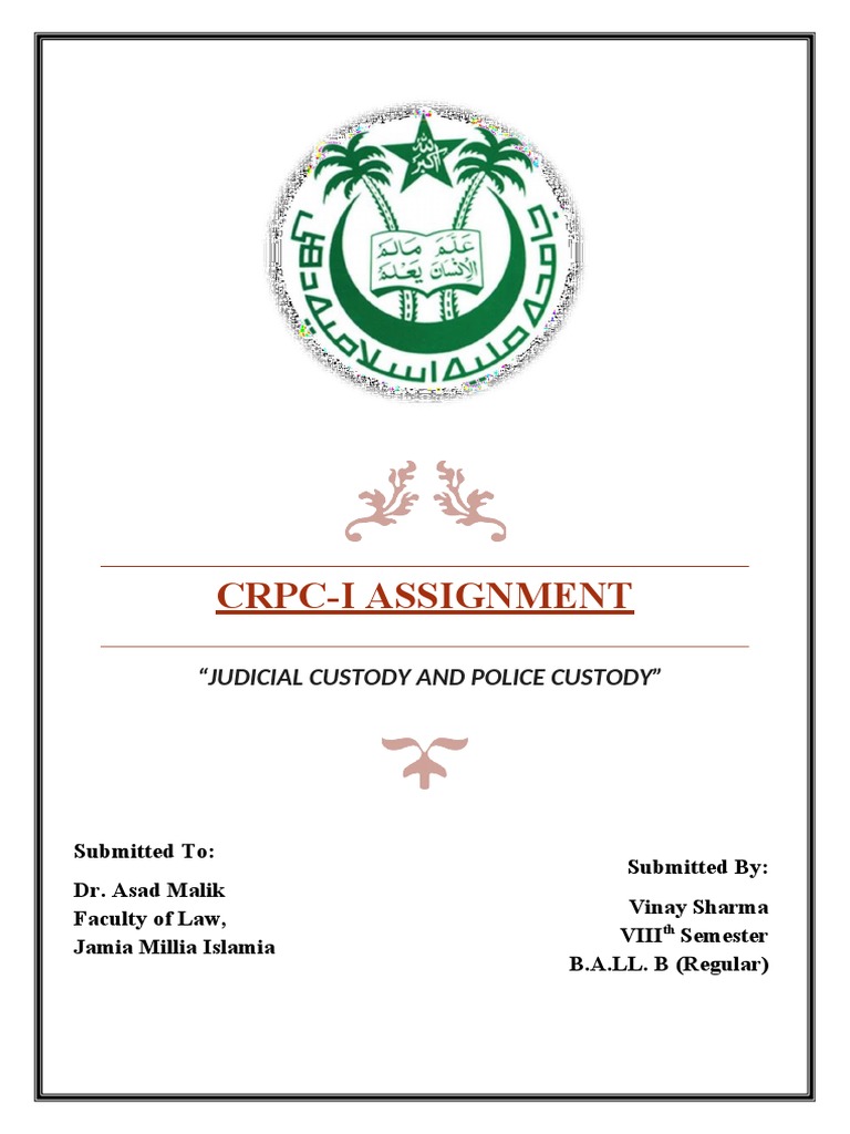 CRPC 1 by Vinay Sharma | PDF | Arrest | Bail