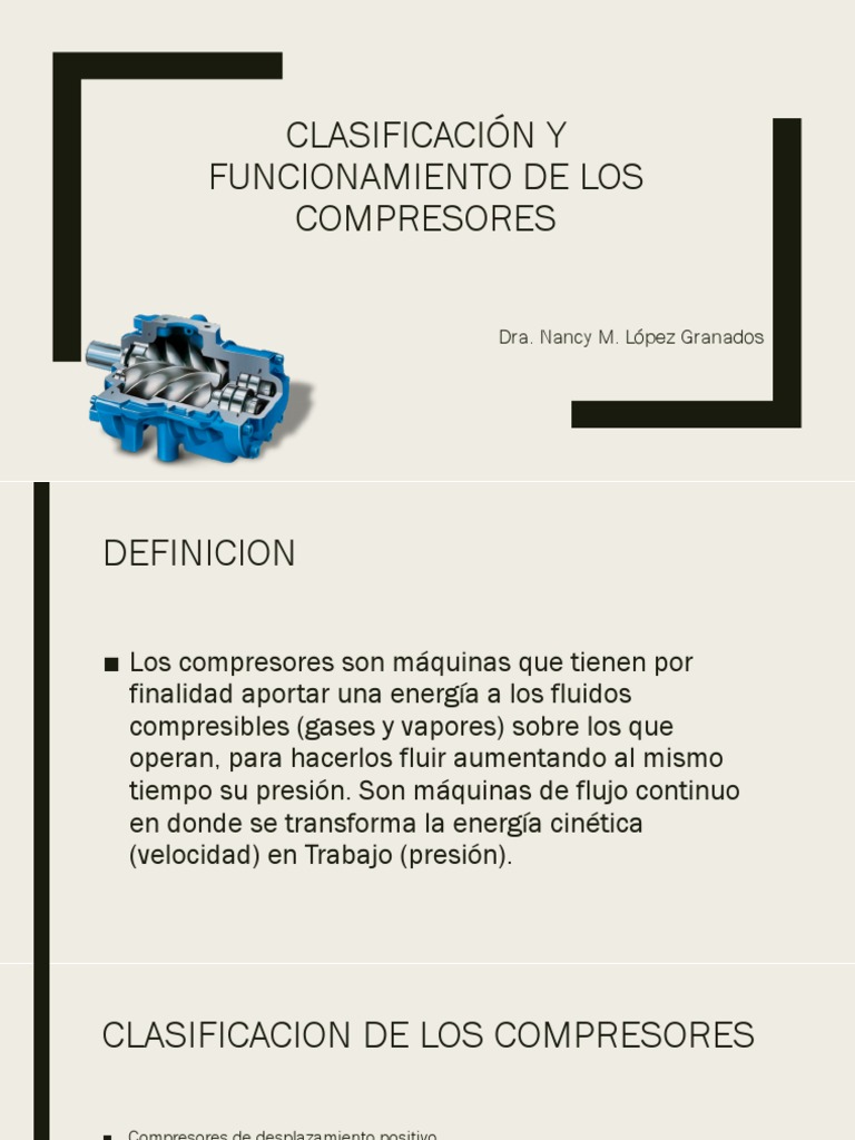 2.1 Clasificacion y Funcionamiento de Los Compresores | PDF | Pistón ...