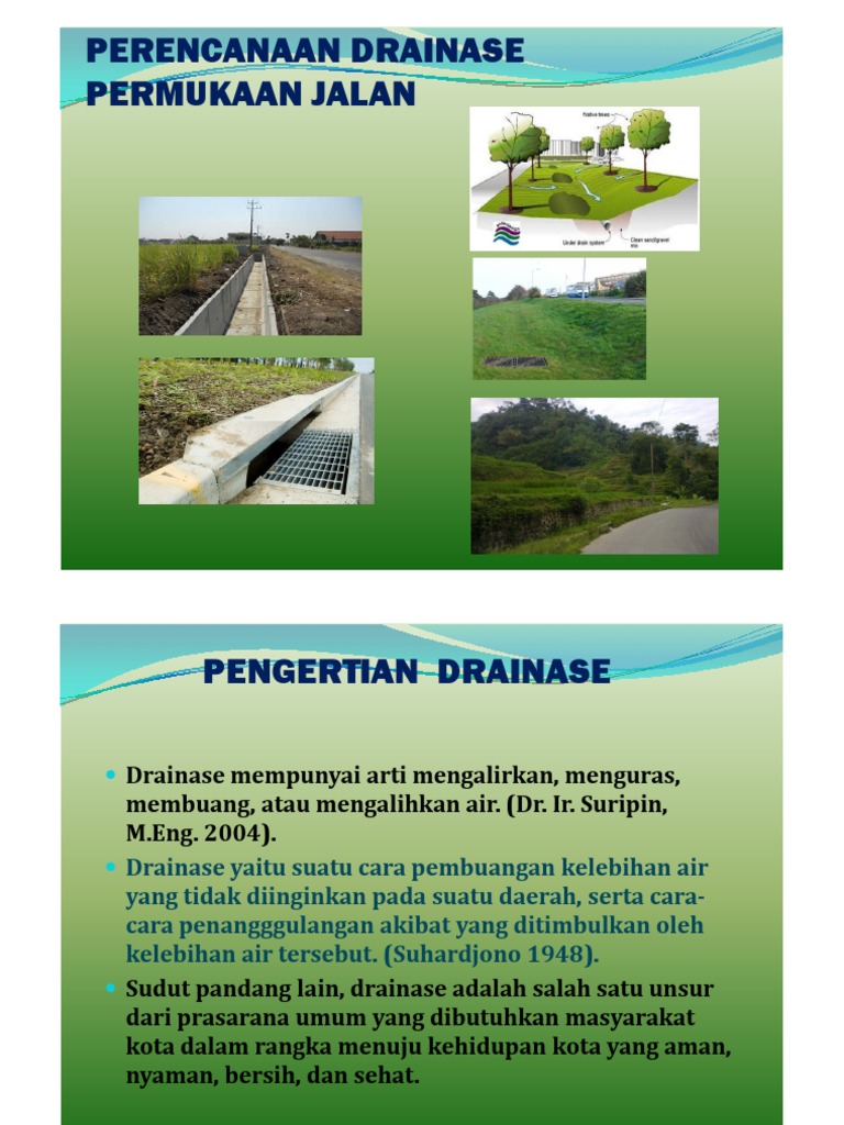 PERENCANAAN DRAINASE PERMUKAAN JALAN Bag 1 | PDF