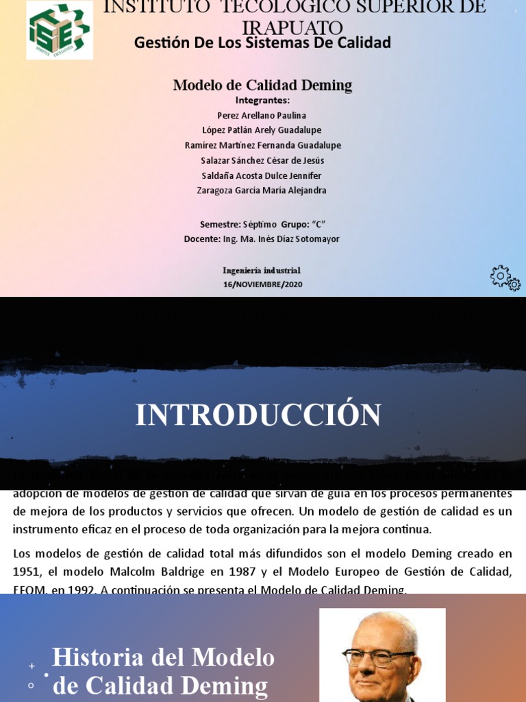 Modelo de Calidad Deming: Claves y Beneficios | PDF | Toyota | Calidad ...