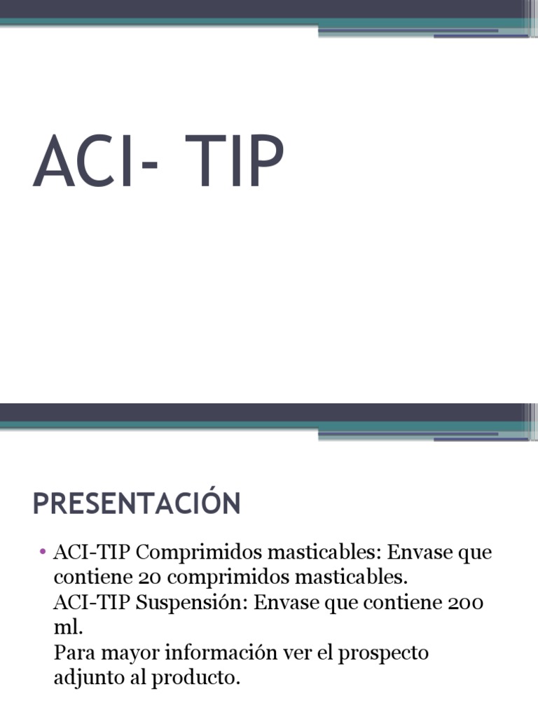 Aci - Tip | PDF | Medicina | Especialidades Medicas