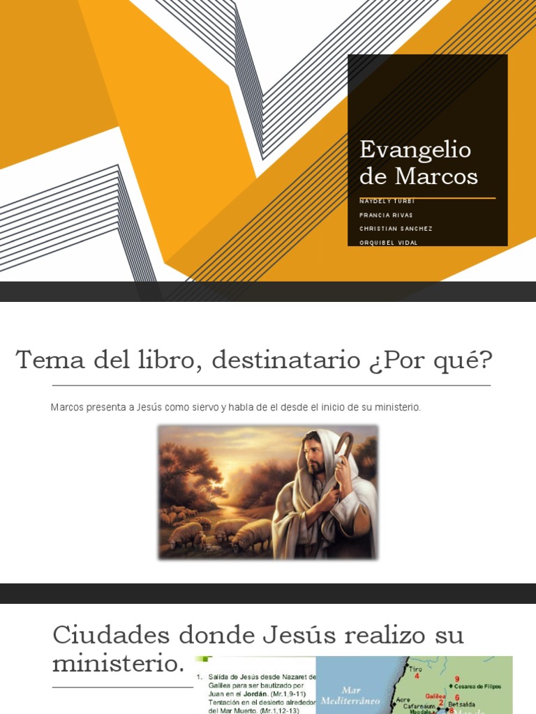 Evangelio de Marcos | PDF | Ministerio de jesus | Evangelio de Marcos