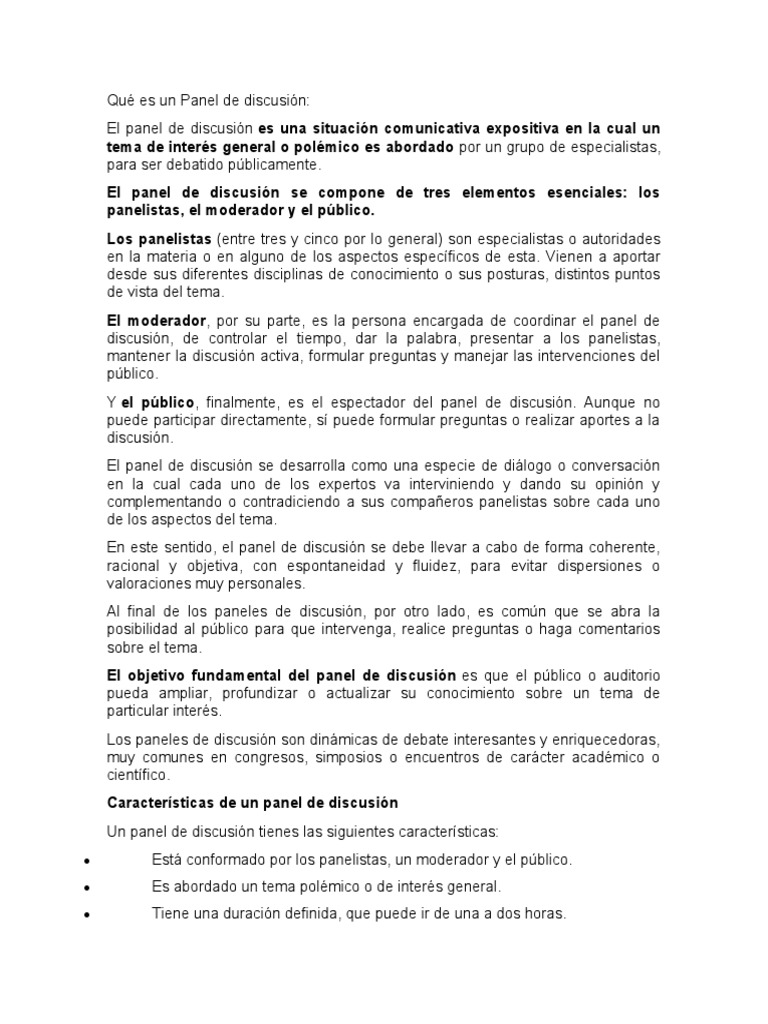 Qué Es Un Panel de Discusión | PDF | Cognición | Science