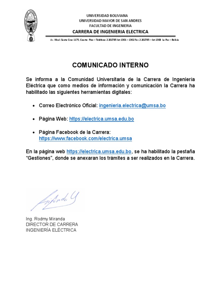 Comunicado Interno | PDF
