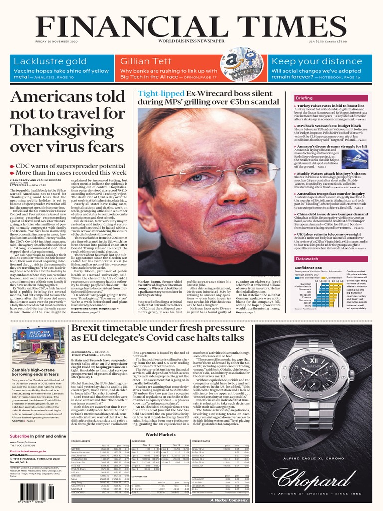 Financial Times (US Edition) - No. 40,562 (20 Nov 2020) | PDF | Brexit ...