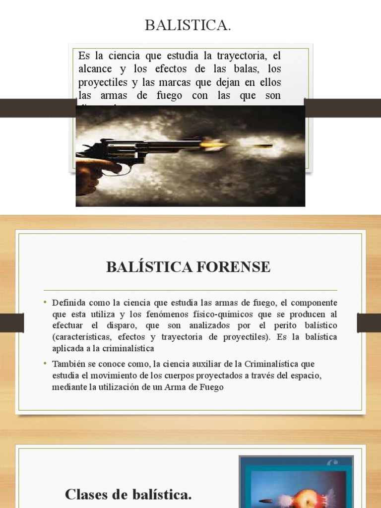 Balística forense: la ciencia que estudia las armas | PDF | Cartucho ...
