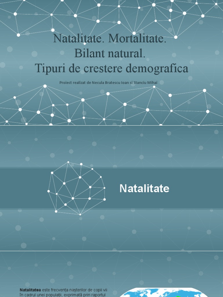 Natalitate. Mortalitate. Bilant Natural | PDF
