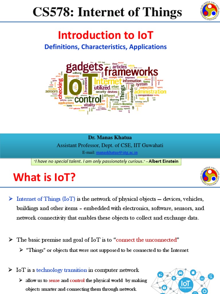 Iot Lecture PDF | PDF | Internet Of Things | Wireless Sensor Network