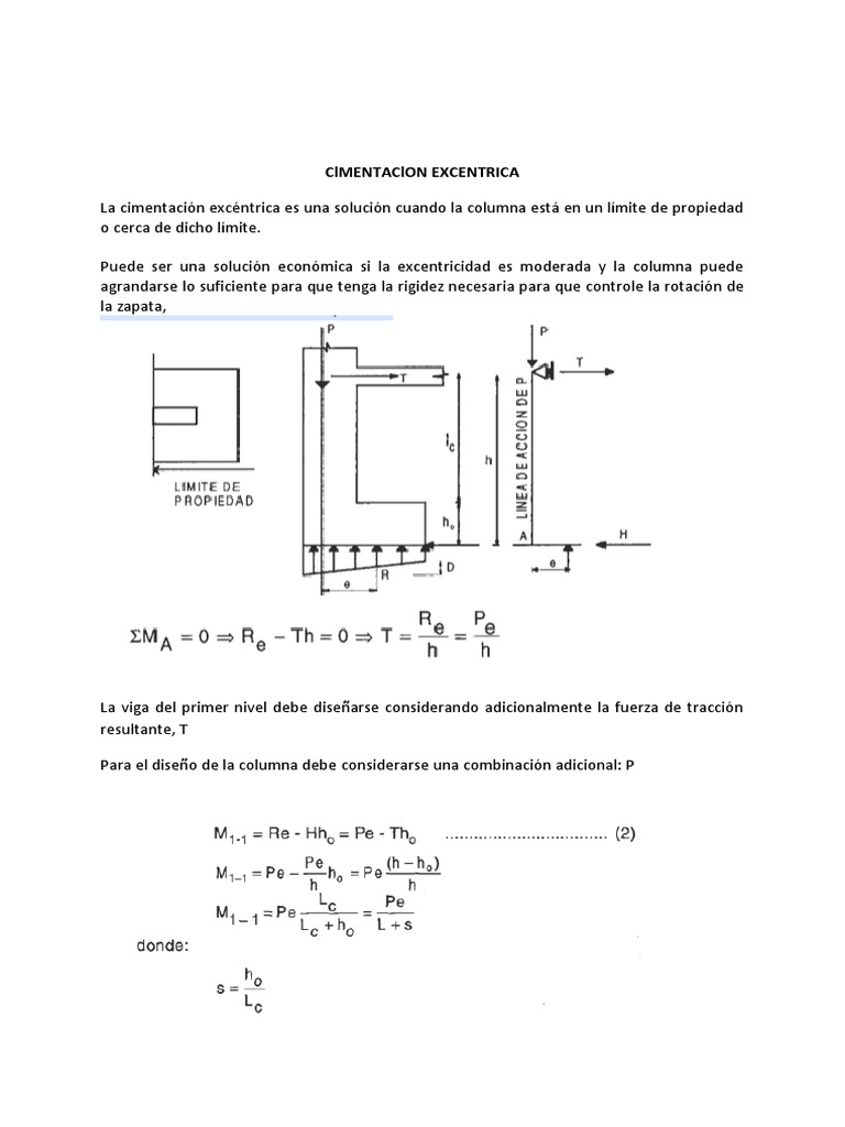 Cimentación Excéntrica: Guía Técnica | PDF | Tecnología