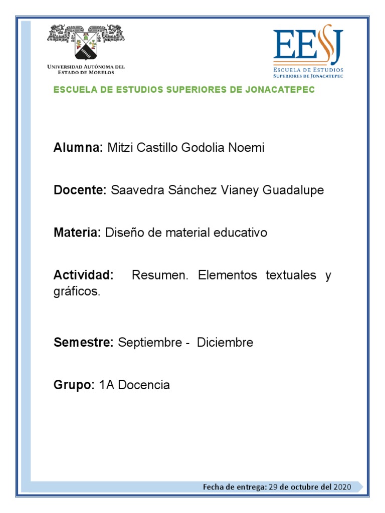 Actividad Resumen-Elementos Textuales y Gráficos. | PDF | Tipografía ...