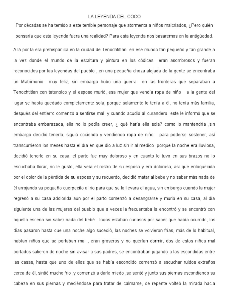 La Leyenda Del Coco | PDF