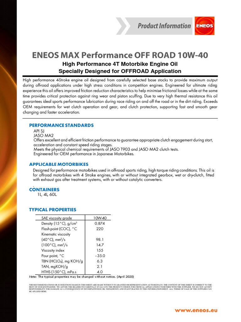 High Performance 4T Motorbike Engine Oil Specially Designed For OFFROAD ...