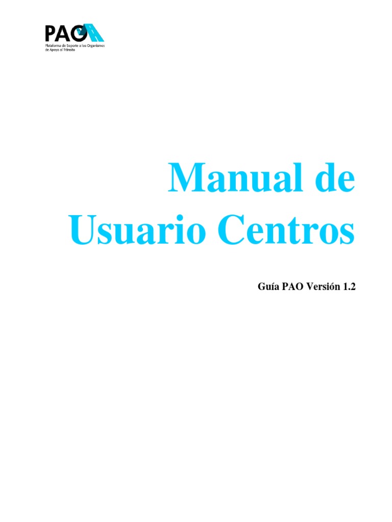 Manual de Usuario Plataforma PAO | PDF | Contraseña | Seguridad