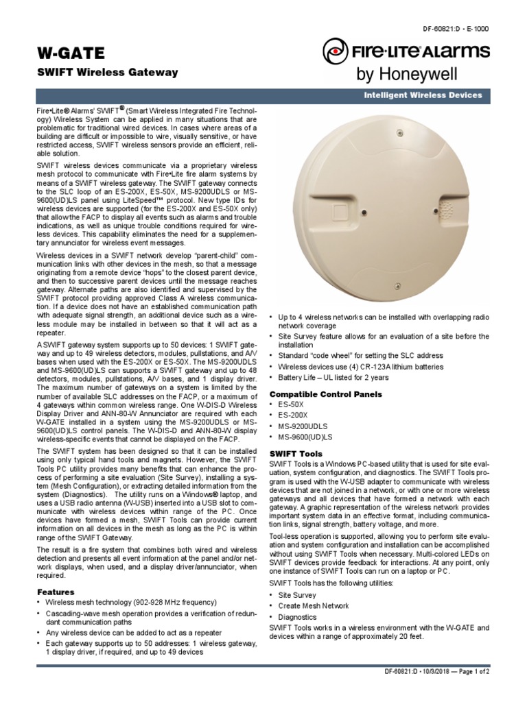 DF-60821 W-GATE DataSheet | PDF | Radio | Wireless