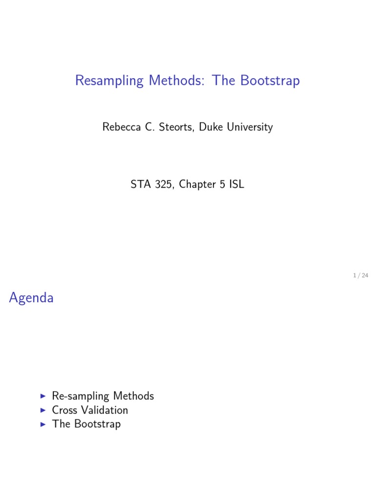 Bootstrap PDF | PDF | Bootstrapping (Statistics) | Cross Validation (Statistics)