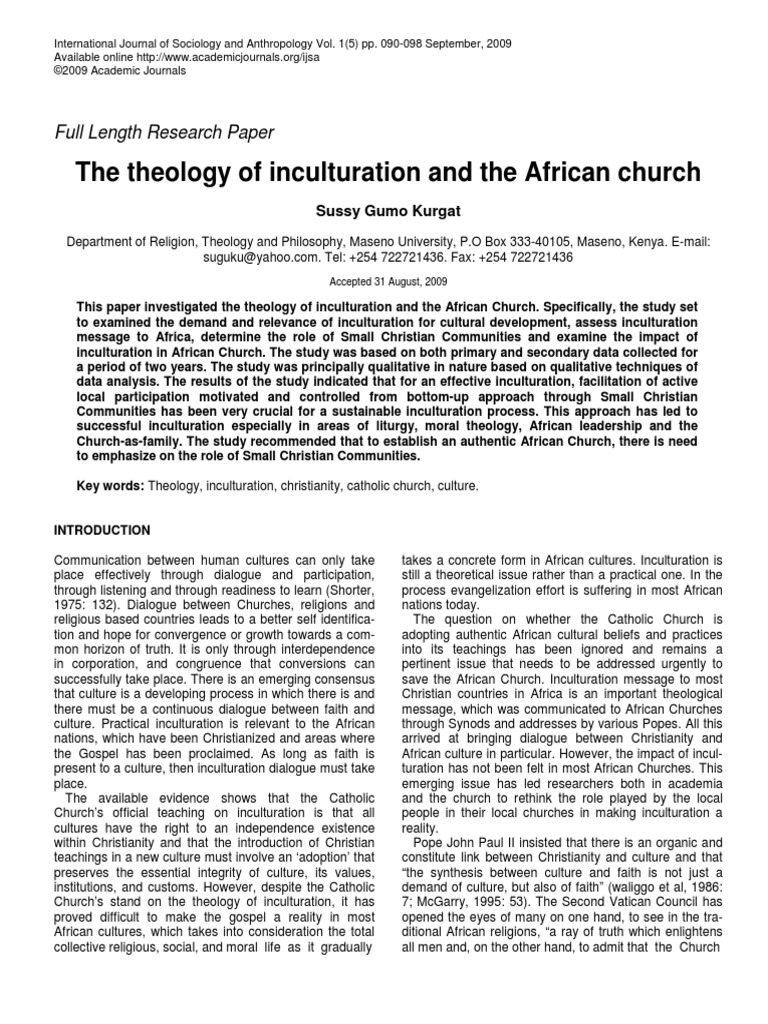 8DCE978858-on Inculturation | PDF | Pope John Paul Ii | Catholic Church