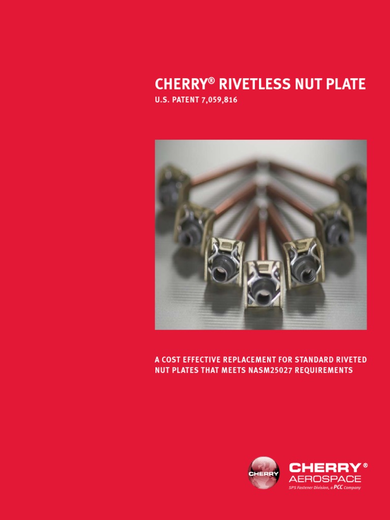 Cherry Rivetless Nut Plate - PDF 1 | PDF | Joining | Mechanical Engineering