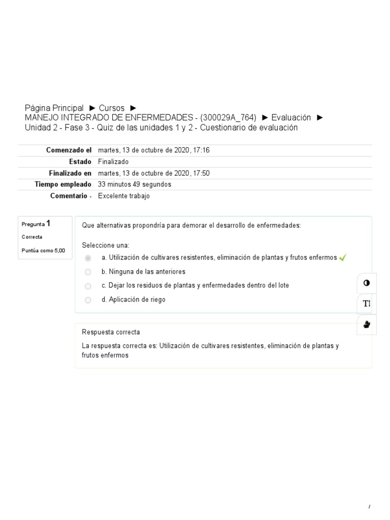 Unidad 2 - Fase 3 - Quiz de Las Unidades 1 y 2 - Cuestionario de ...