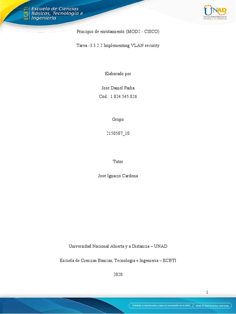 3.3.2.2 Implementing VLAN Security | PDF | Infraestructura de Telecomunicaciones | Estándares de ...