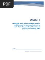 English: Quarter 1 - Module 7: Using Phrases, Clauses and Sentences ...