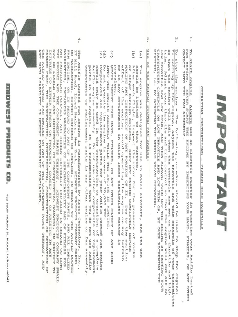 Axiflo RK-049 Oz6523 Instructions | PDF