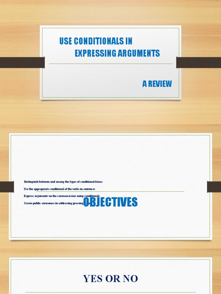 Week 3 Use Conditionals in Expressing Arguments A Review | PDF ...