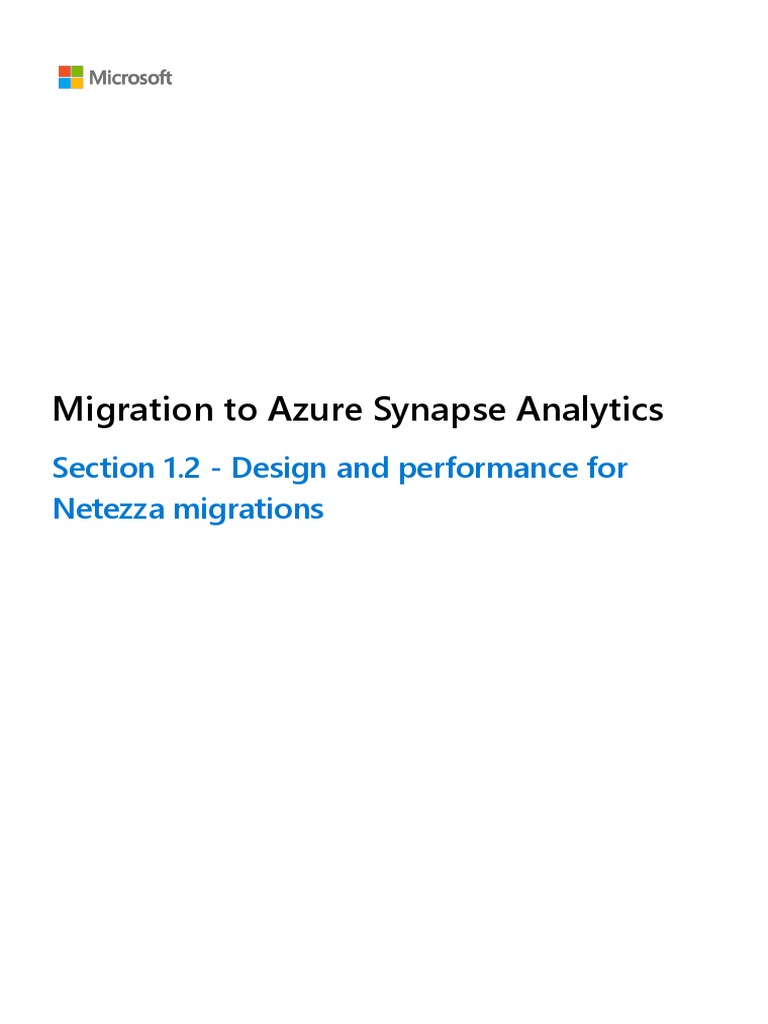 Section 1 - Design & Performance For Netezza Migration To Azure Synapse | PDF | Database Index ...