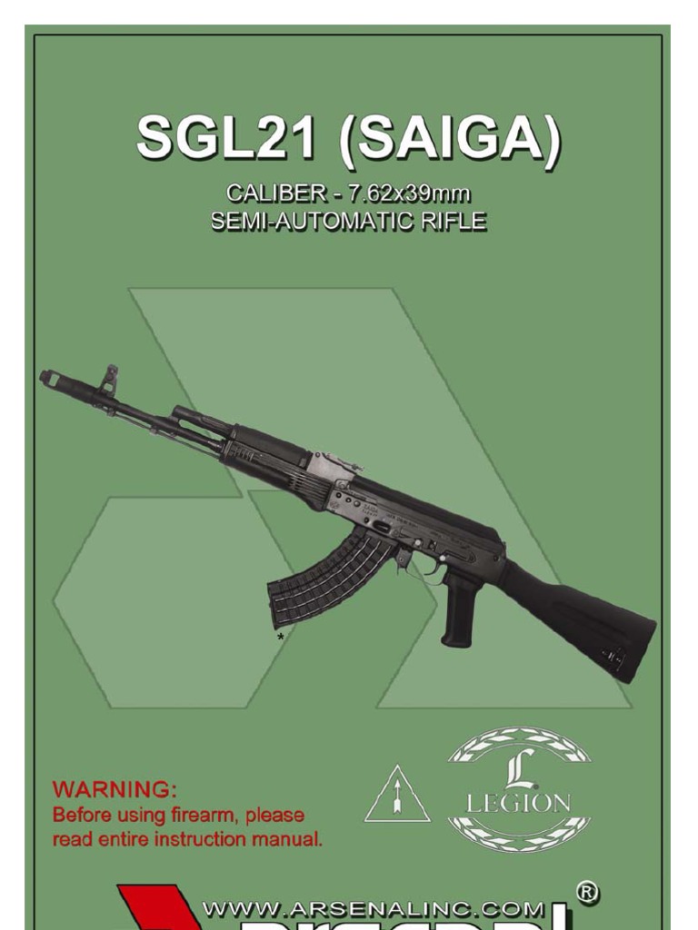Ak-47 Saiga SGL21 Om | PDF | Rifle | Firearm Components