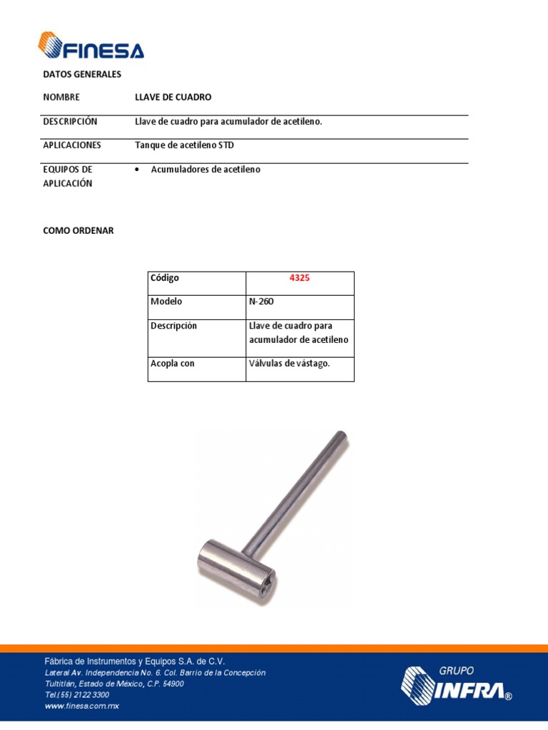 Llave de Cuadro | PDF