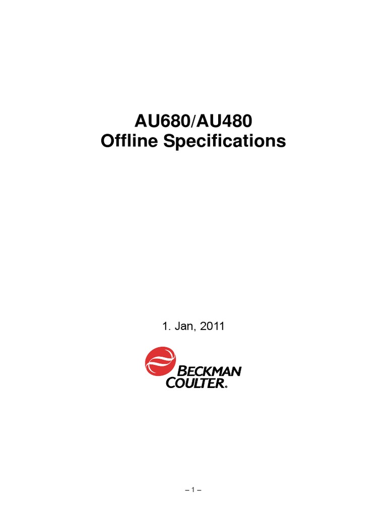 AU680/AU480 Offline Specs Overview | PDF | Data Management | Computer Data