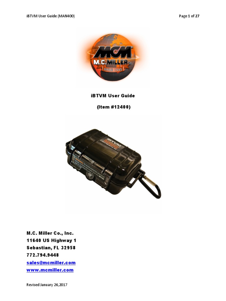Ibvtm User Guide MAN400 | PDF | Battery Charger | Mobile App