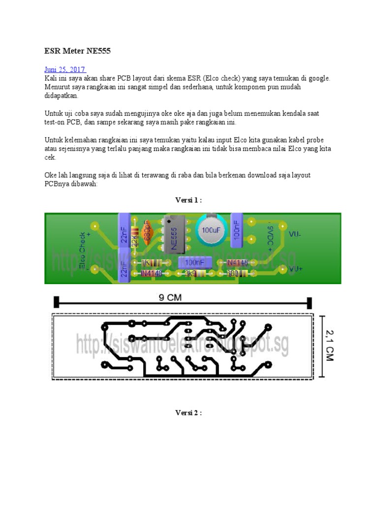 ESR Meter NE555 | PDF