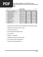 3 Week Look Ahead Schedule Excel Template REV 1a | PDF | Lumber