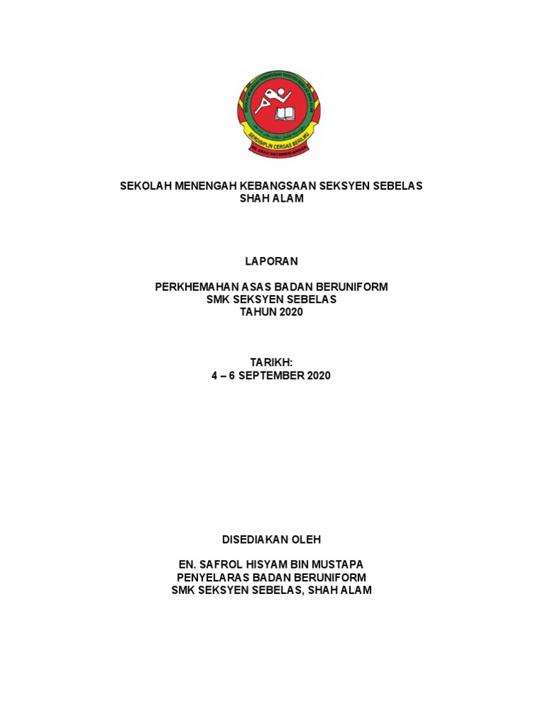 Laporan Perkhemahan 2020-1 | PDF