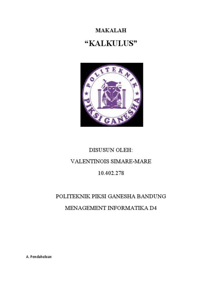 Makalah Kalkulus | PDF