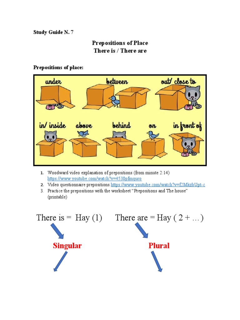 Study Guide N. 5 7 There Is Are Prepositions | PDF